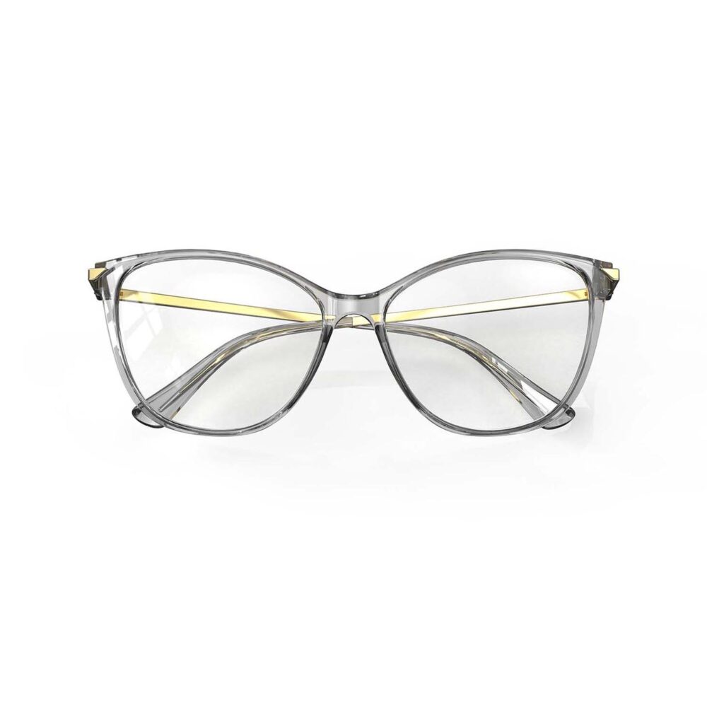 Cat Eye Transparent Computer and Gaming Glasses - Grey | Gloojo