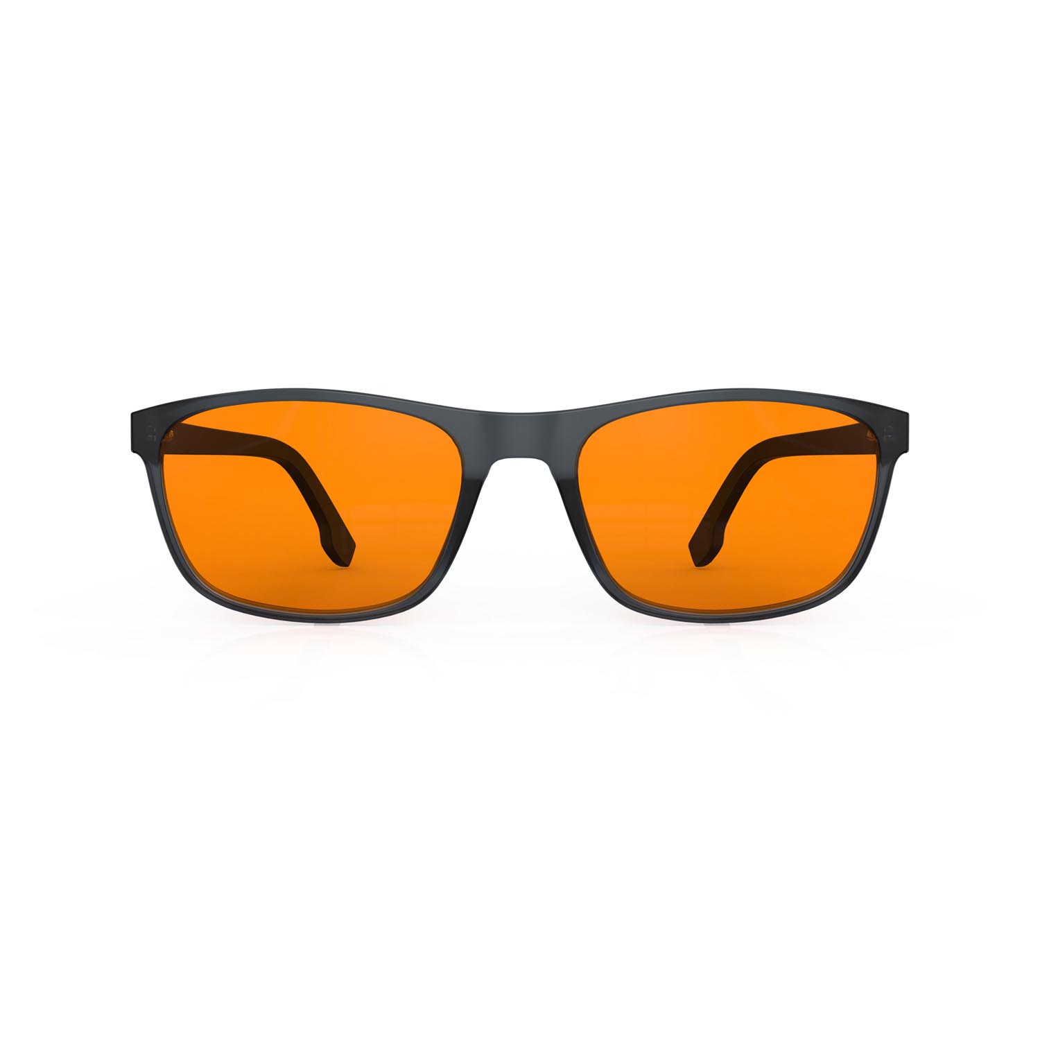 Night Ease™ Rectangle Orange Sleep Glasses - Black | Gloojo