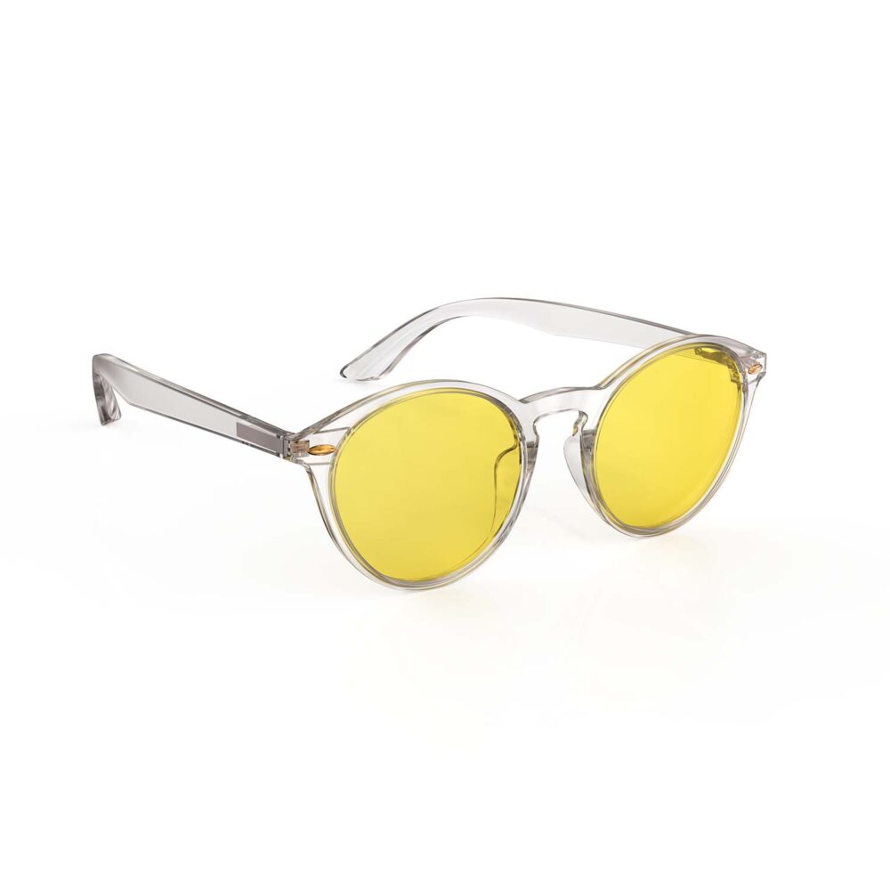 Sun Boost Round Yellow Screen Glasses - Clear | Gloojo