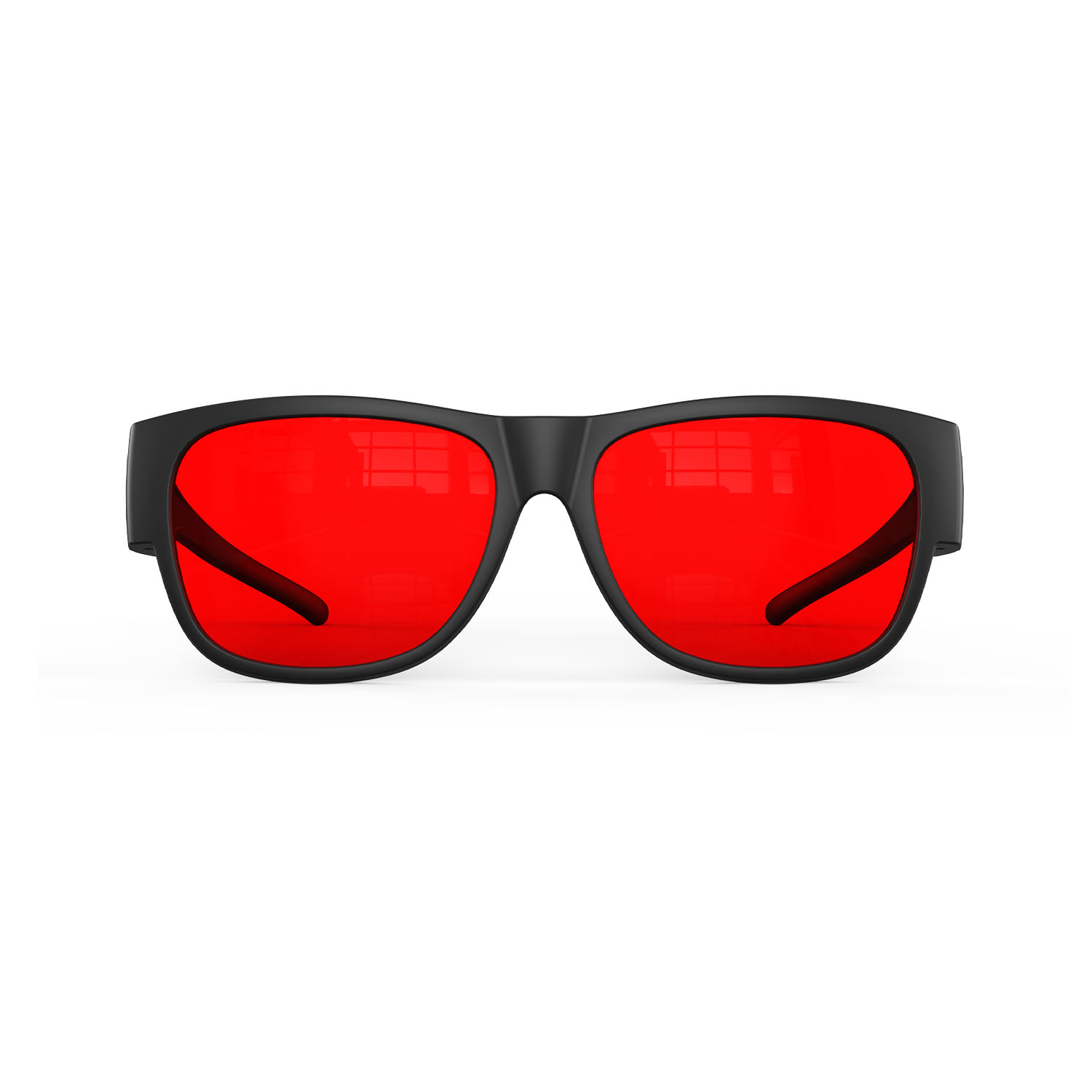 Night Ease™ Square Fitover Red lens glasses for sleep | Gloojo