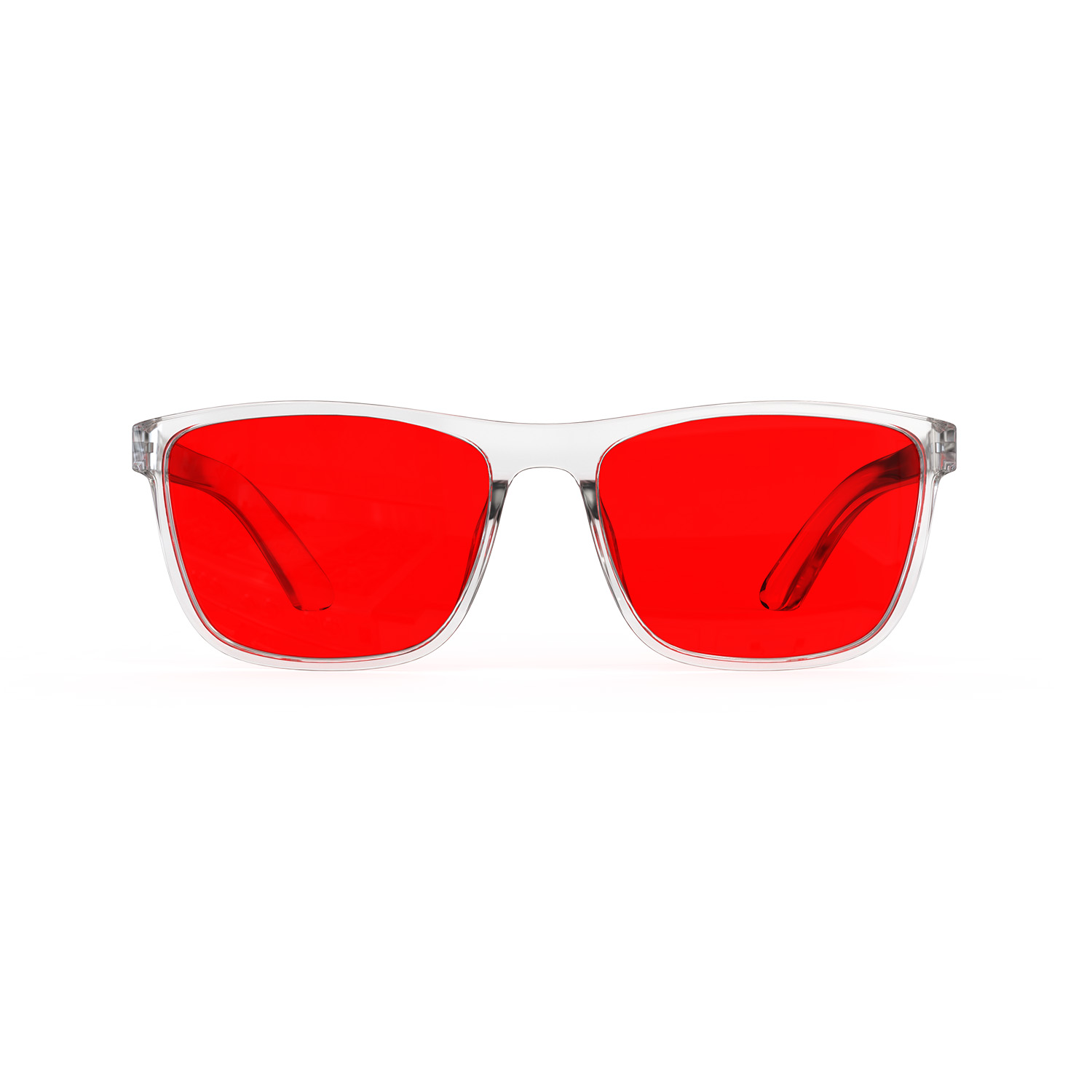 Night Ease™ Wayfarer Red Lens Glasses - Clear | Gloojo